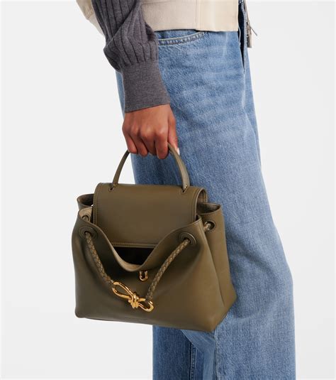 Ciao Ciao Small Leather Tote Bag In Green Bottega Veneta Mytheresa