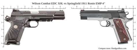 Wilson Combat EDC X L Vs Springfield Ronin EMP Size Comparison