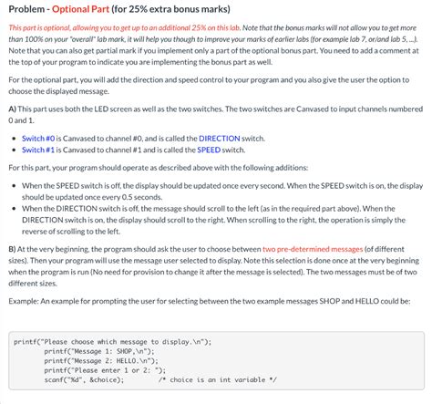 Lab Option Implementing A Scrolling Display Chegg