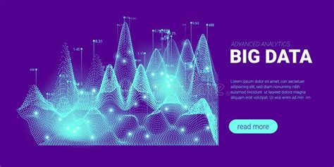 quantum computing visualization big data sorting stock vector