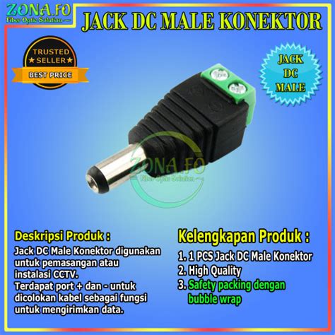 Jual Jack DC Male Jack Connector Power Kamera CCTV Jek DC Konektor CCTV Kota Tangerang Zona