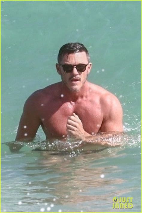 Luke Evans Wears Just A Speedo While At The Beach In Miami Photo Luke Evans
