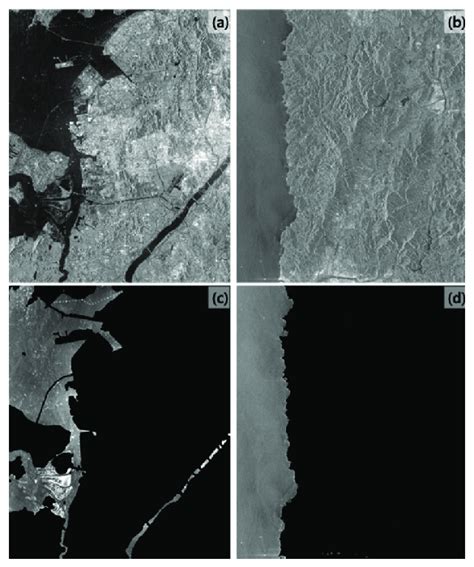 Ab Cosmo Skymed Sar Image C The Land Masking Result Of A D