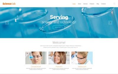 Science Lab Website Templates Best Research Laboratory Web Themes