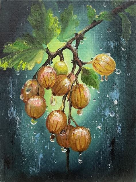 Живопись картина агрус под дождем — цена 1300 грн в каталоге Картины