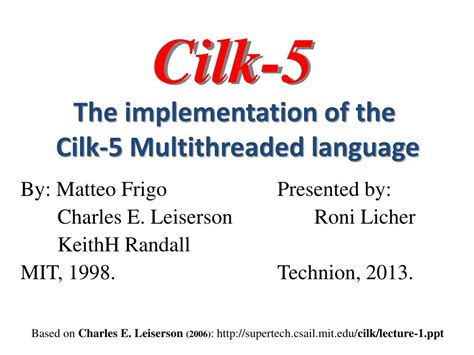 ppt cilk 5 powerpoint presentation free download id 2389279