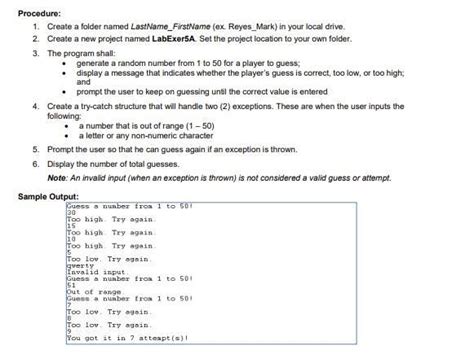 Solved Procedure 1 Create A Folder Named