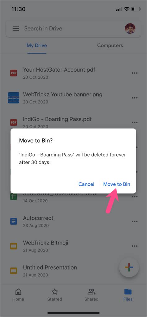 Fix No Remove Or Delete Option In The Google Drive App