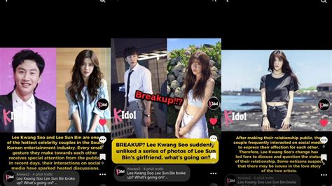 Lee Kwang Soo And Girlfriend Lee Sun Bin Broke Up Whats Going On