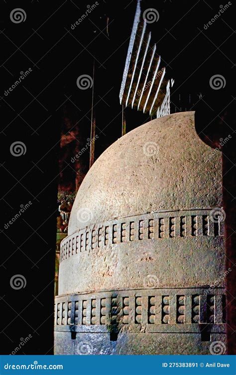 Interior Of The Chaitya Hall Karla Caves Lonavala Editorial Photo