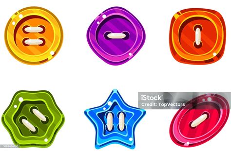 게임이 나 웹 디자인 인터페이스에 대 한 다채로운 젤리 광택 버튼 흰색 배경에 그림을 벡터 0명에 대한 스톡 벡터 아트 및 기타 이미지 0명 귀여운 그래픽 사용자