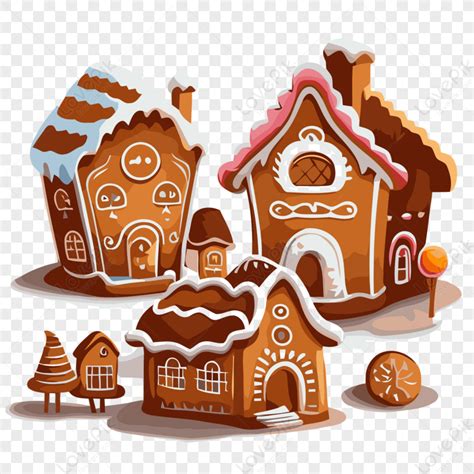 진저 브레드 빌리지상표만화클립 아트 Png 일러스트 무료 다운로드 Lovepik