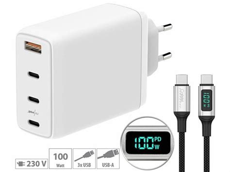 Chargeur Usb W Blanc Avec C Ble Usb C Chargeurs Secteur Solaires Pearl Fr