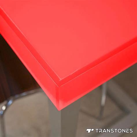 Translucent Red Acrylic Panels Transtones Petg Acrylic Table Top