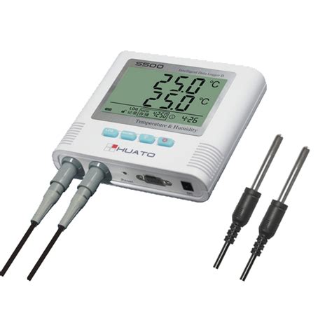 Dual Temperature Humidity Data Logger With Alarm Function High Accuracy