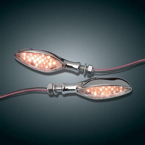 Show Chrome Big Bike Parts Medium Eagle Eye Led Amber Pair 16