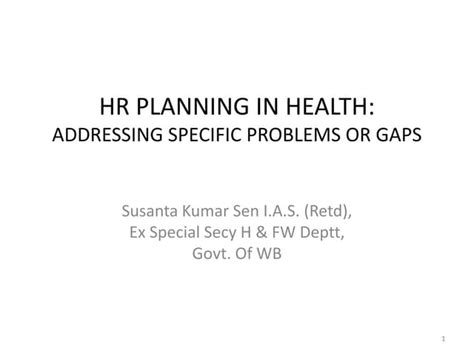 Susant K Sen Wb Planning Pptx