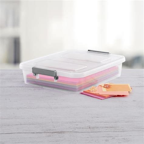 Sterilite 1716 6 2 Qt Modular Latch Box Titanium 17168306