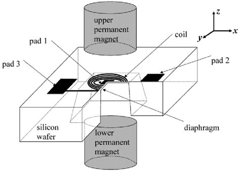 Perspective View Of Proposed Electromagnetic Microactuator Where Radial