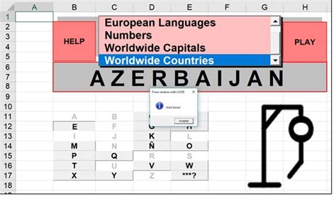 Hangman 12 Experto En Excel Programas En Excel Programas Excel