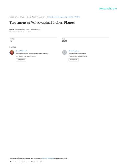 Treatment Of Vulvovaginal Lichen Planus Pdf Topical Medication Vagina