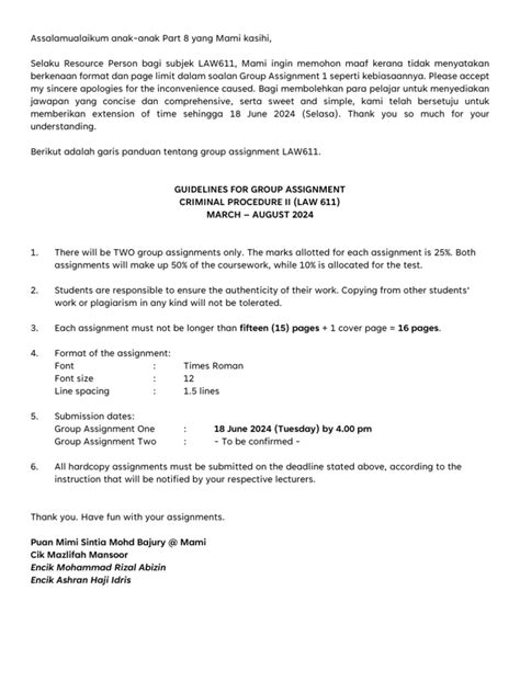 guidelines for group assignment pdf career and growth business