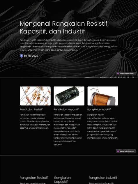 Mengenal Rangkaian Resistif Kapasitif Dan Induktif Pdf