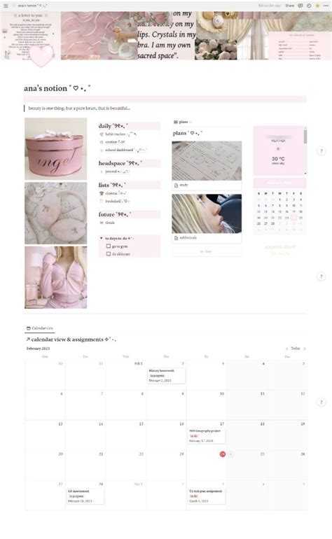 Aesthetic Pink Notion Template Mostly Focused On Journaling Artofit