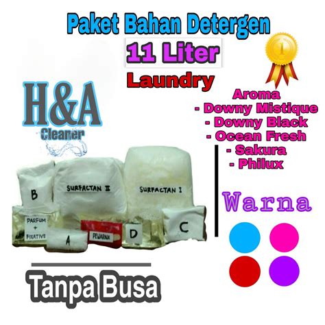 Jual Bahan Detergen Laundry 11 Liter Detergen Laundry Cair Tanpa Busa Shopee Indonesia