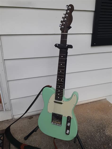 Ngd Usrf Green With Solid Rosewood Neck Rtelecaster