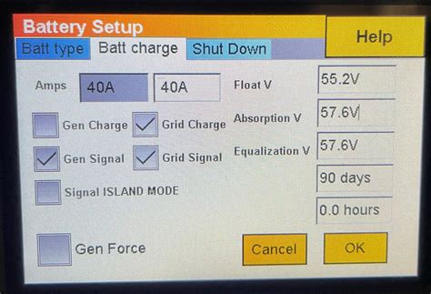 Correct Battery Settings For Sunsynk And Am 5s Inverters Power Forum Renewable Energy