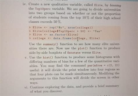 Solved 8 This Exercise Relates To The College Data Set Chegg Com