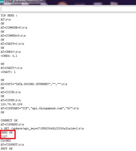 TCP Client Using SIM A GPRS And Arduino UNO Arduino