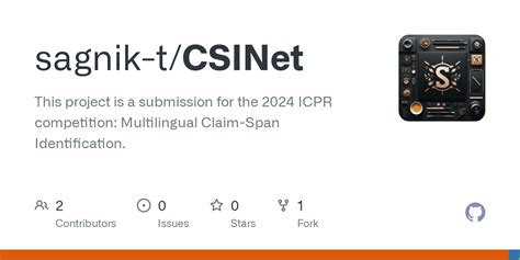 Github Sagnik T Csinet This Project Is A Submission For The Icpr Competition