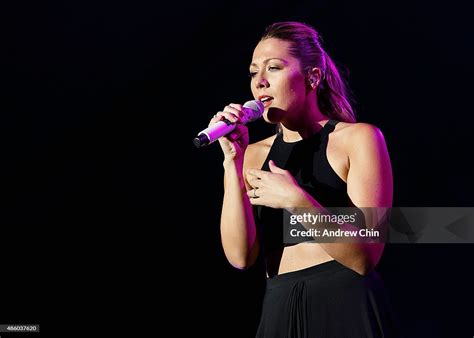Singer Songwriter Colbie Caillat Performs Onstage During The Girls