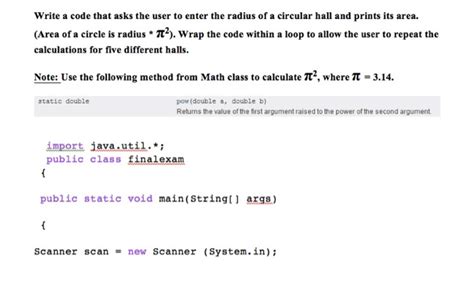 Solved Write A Code That Asks The User To Enter The Radius Chegg