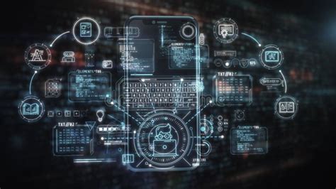 Synergy Of Digital Data Visualization With Smartphone Aesthetics Stock