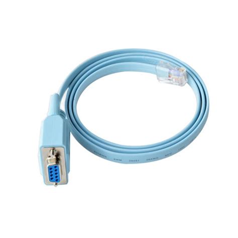 Blue DB9 Female To RJ45 Console Cable For Cisco Router Switch