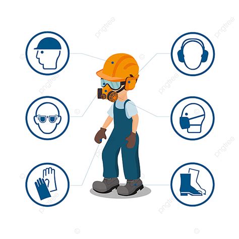 Trabajador Con Su Equipo De Protección Personal Y De Seguridad