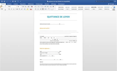 Comment Faire Sa Quittance De Loyer Sur Word