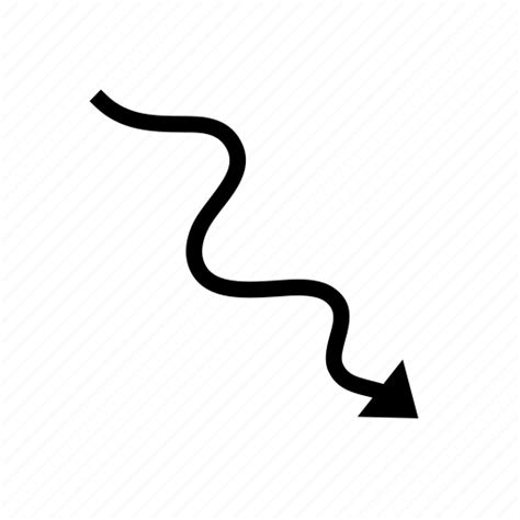 Arrow Down Zig Zag Direction Marker Icon Download On Iconfinder