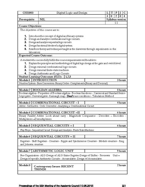 Cse1003 Digital Logic And Design Eth 11 47 Cse1003 55 Acp Cse1003
