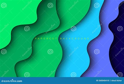 Multi Layers Blue Green Color Texture 3d Papercut Layers In Gradient