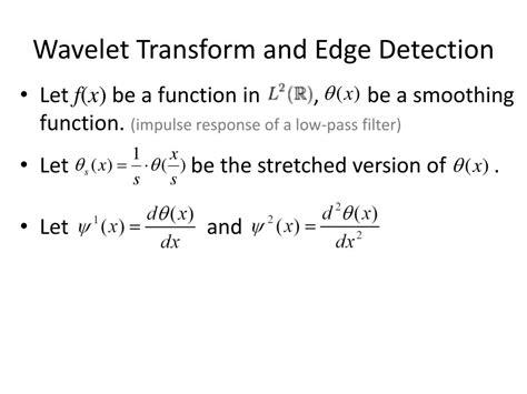 Ppt Edge Detection And Wavelet Transform Powerpoint Presentation