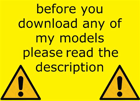 Warning About My Models Free OBJ File For D PrintingCults