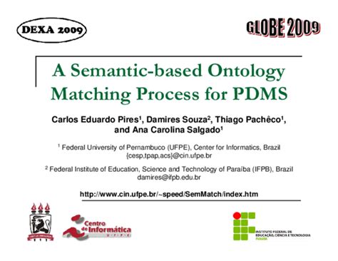 Pdf A Semantic Based Ontology Matching Process For Pdms
