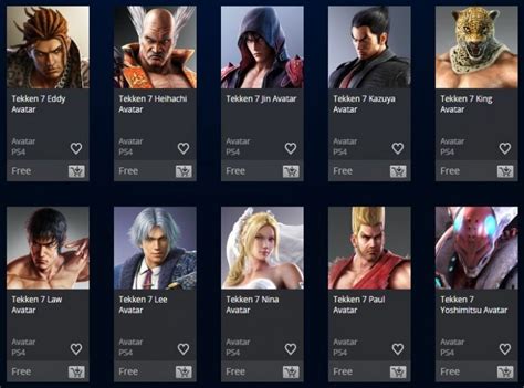 Free Tekken 7 Avatars Available On The Playstation Store Thesixthaxis