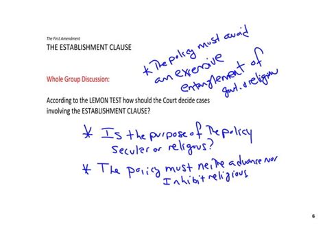 Establishment Clause Ppt