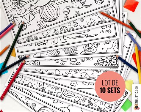 Lot De 10 Sets De Table à Imprimer Et Colorier Enfants Vacances