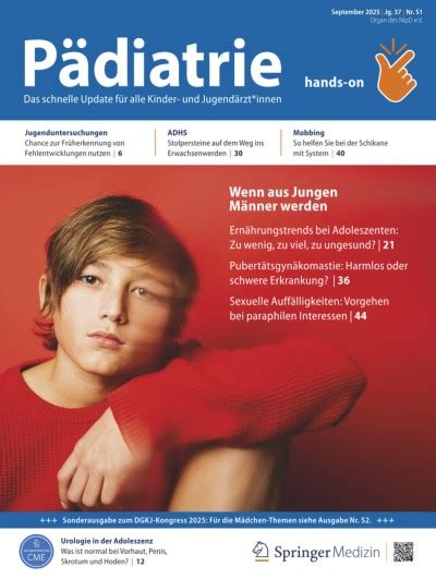 Pubertas Tarda Aktualisierte Handlungsempfehlung Nach Der S1 Leitlinie Zu Pubertas Tarda Und